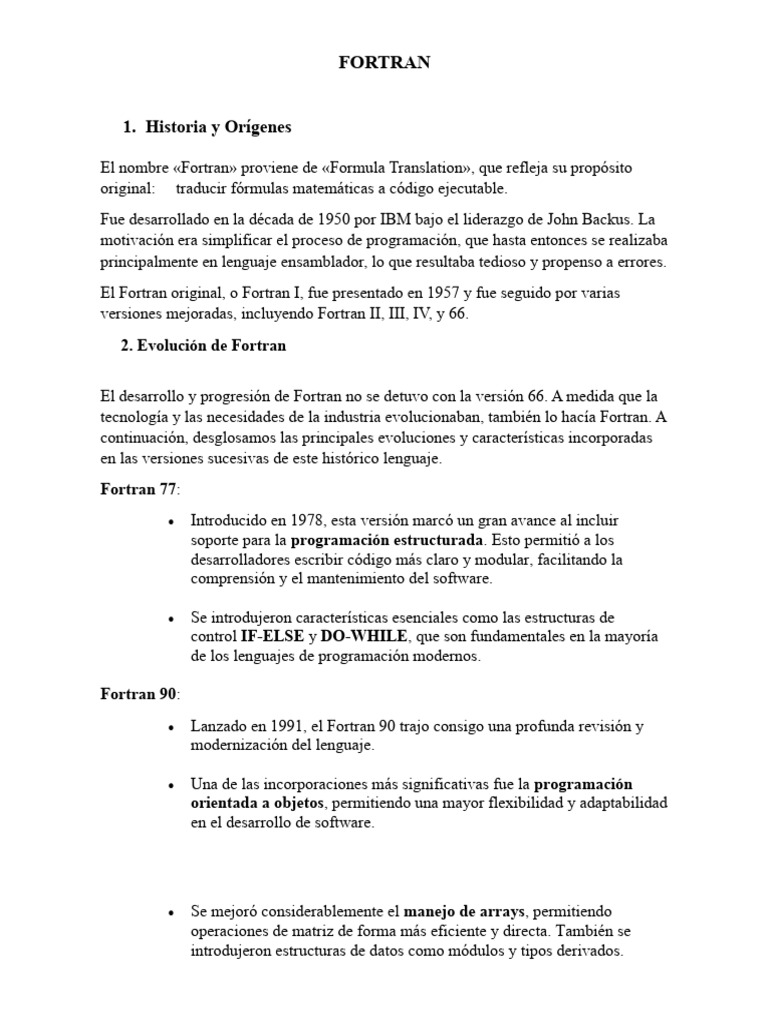 FORTRAN FINAL | PDF | Lenguaje de programación | C (lenguaje de ...