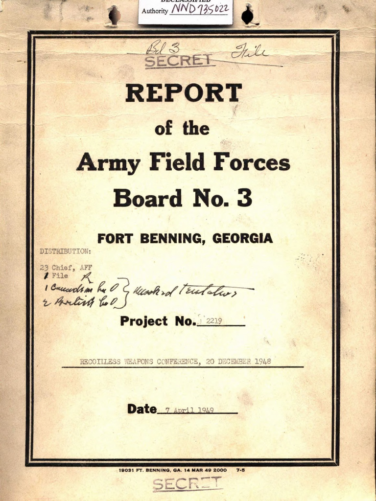 Report 2219 Recoilless Weapons Confrence | Download Free PDF | Shell ...