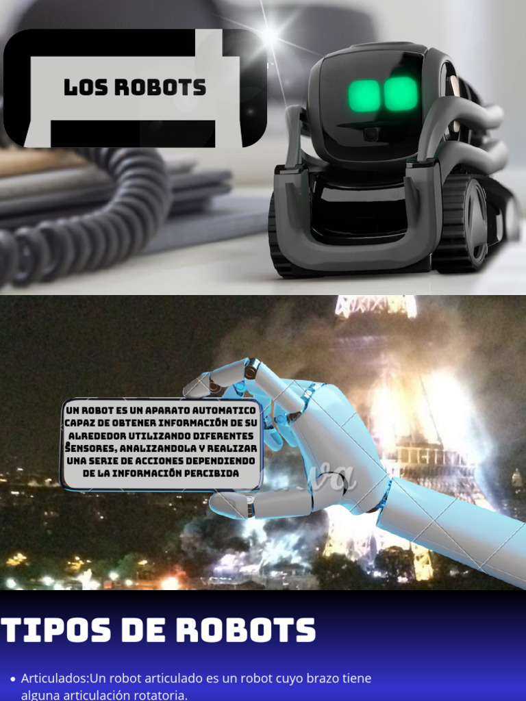 Tipos de Robots y sus Componentes | PDF | Robot | Robótica