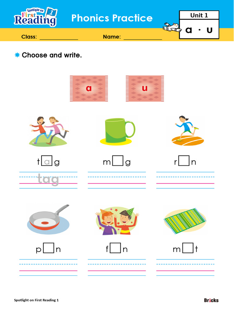 Bricks Spotlight On First Reading - L1 - Phonics Worksheet | PDF ...