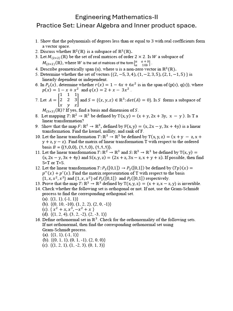 Questions On Gradient | PDF | Linear Map | Linear Subspace