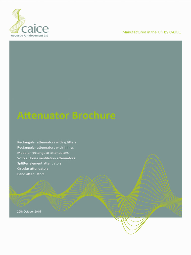 CAICE Attenuator Product Overview | PDF | Duct (Flow) | Sheet Metal