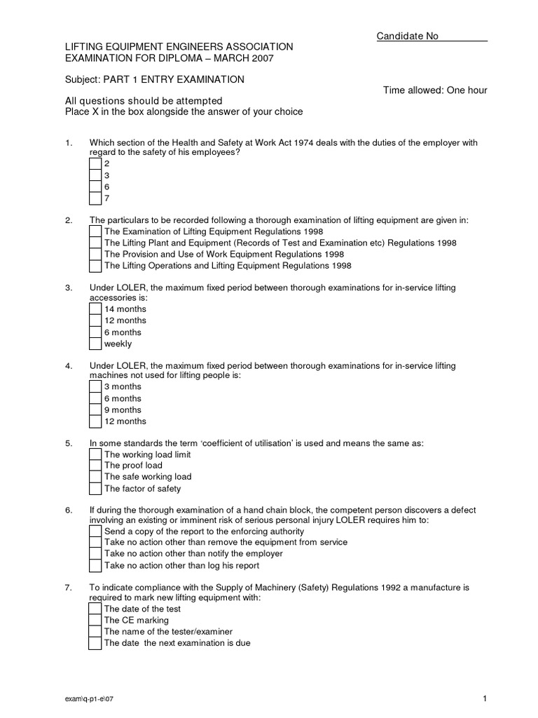 LEEA Entry Test Paper | PDF | Rope | Heat Treating