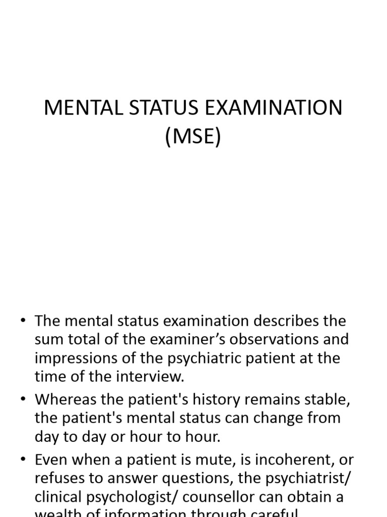 Mse 2 | PDF | Mania | Mental Health