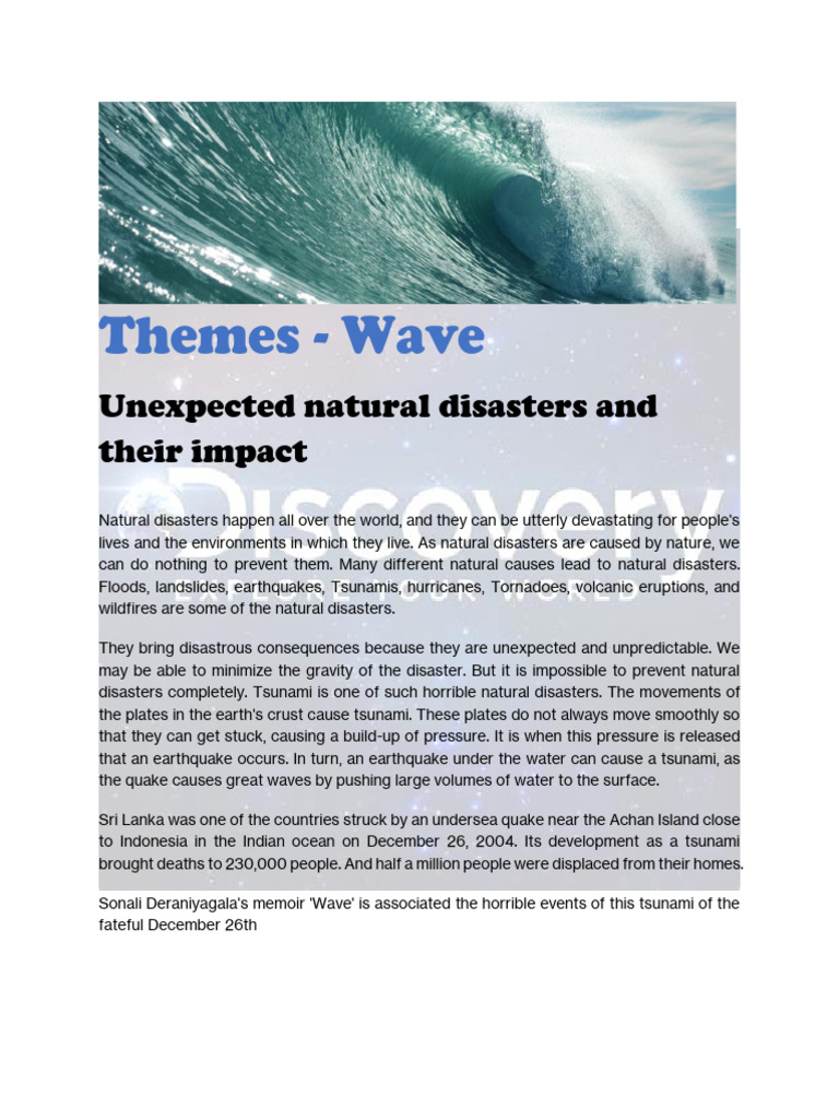 Themes - Wave | PDF | Natural Disasters | Tsunami