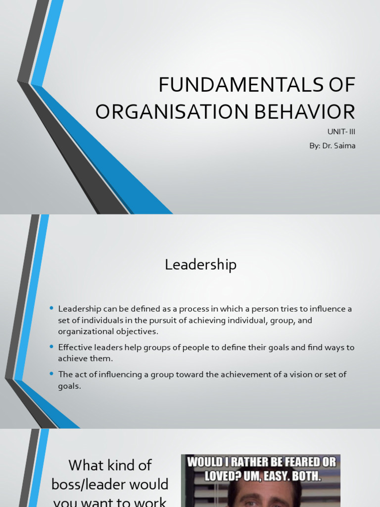 Fundamental of Organization Behavior | PDF | Leadership | Popular ...
