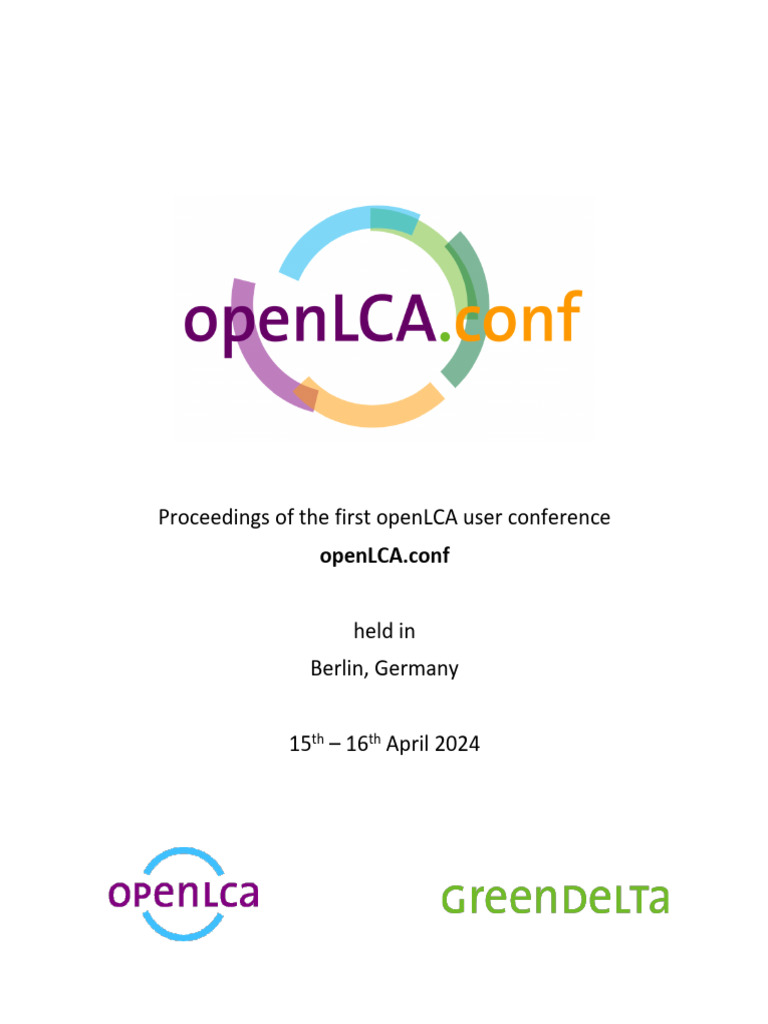 openLCA - Conf Proceedings v1.5 | PDF | Life Cycle Assessment | Climate ...