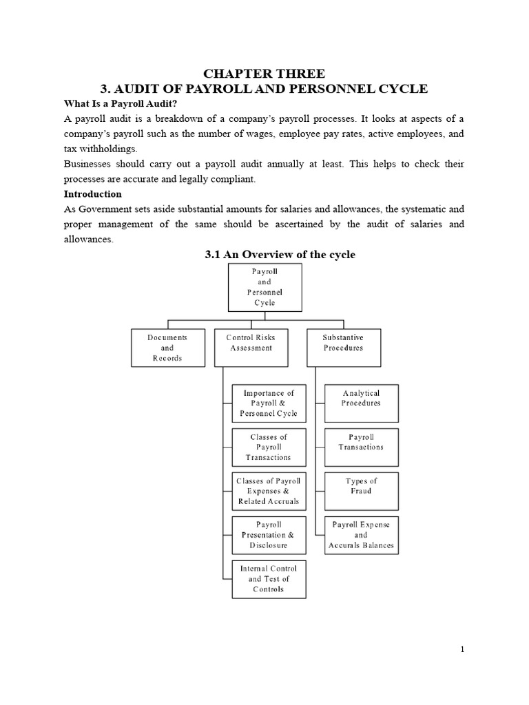 CH-3 Audit of Payroll and Personnel Cycle | PDF | Payroll Tax | Payroll