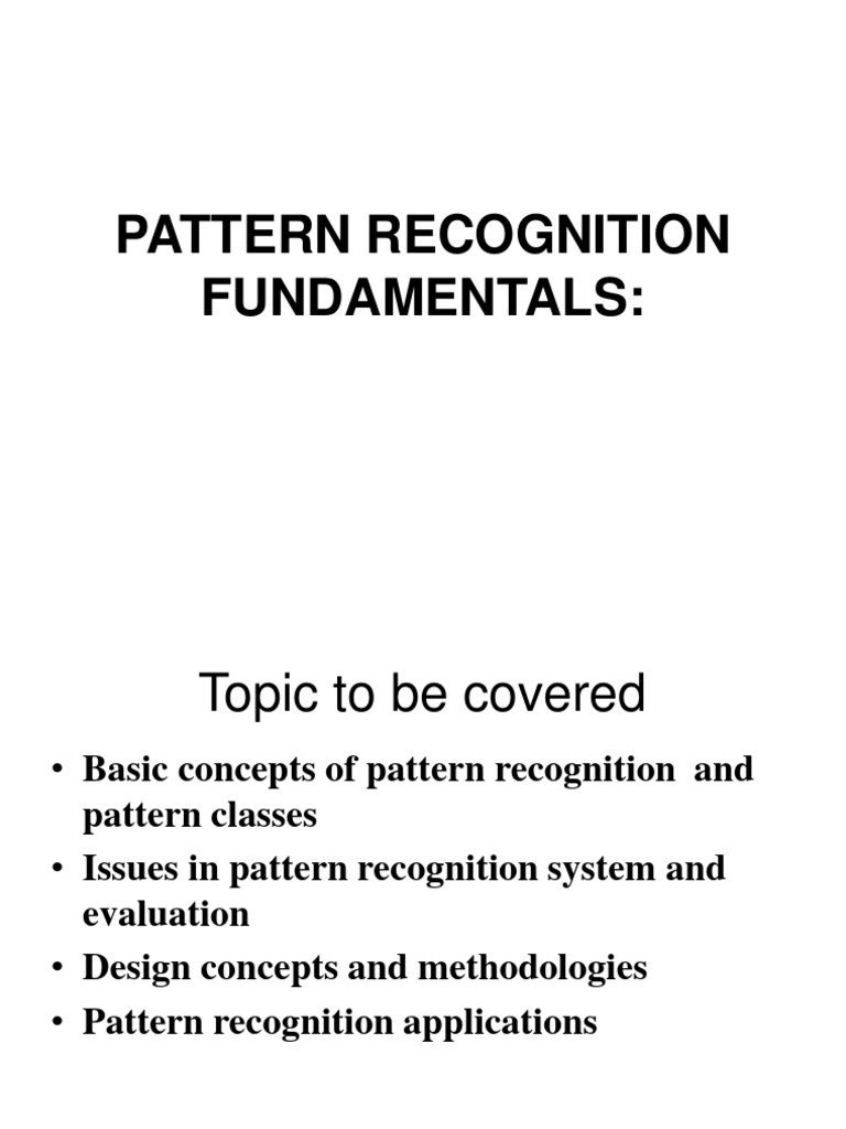 Pattern Recognition Pdf Fingerprint Statistical Classification