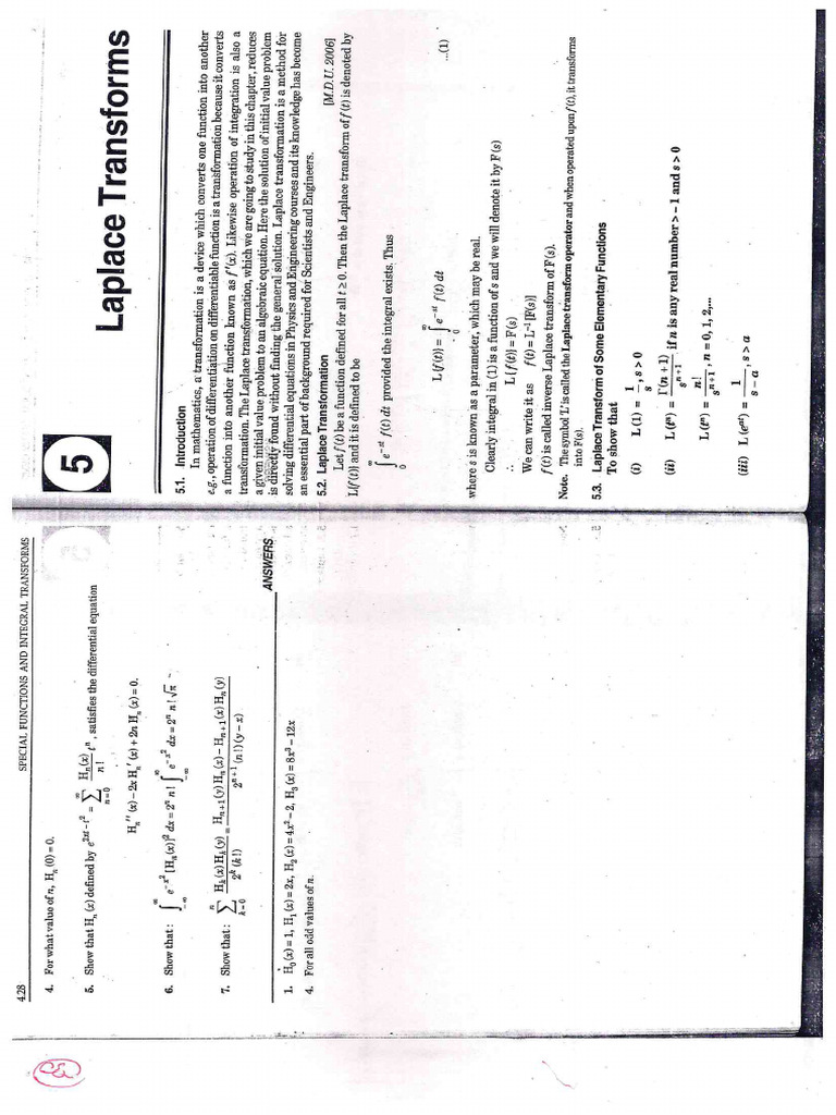 Math Laplace Transforms | PDF