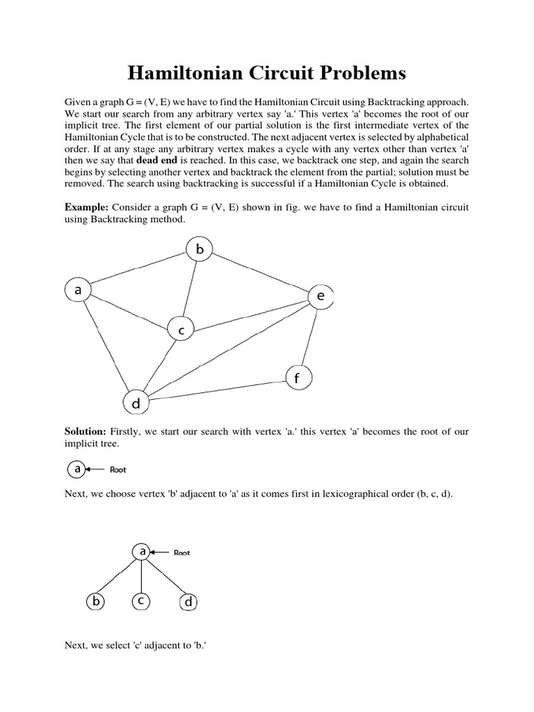 Hamiltonian Circuit Problems | PDF