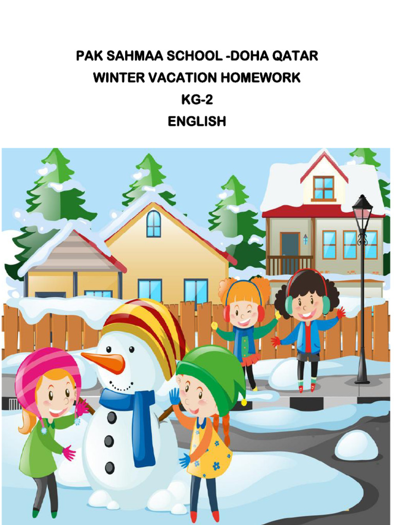 Eng-Winter Vacation Homework | PDF