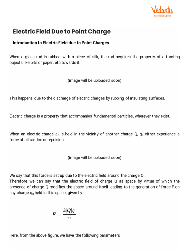 Electric Field Due to Point Charge | PDF Electric Field Due to Point Charge | PDF