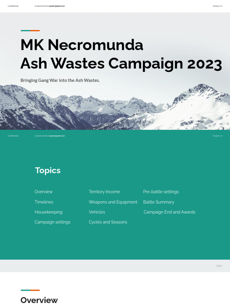 Ash Wastes Campaign 2023 | PDF