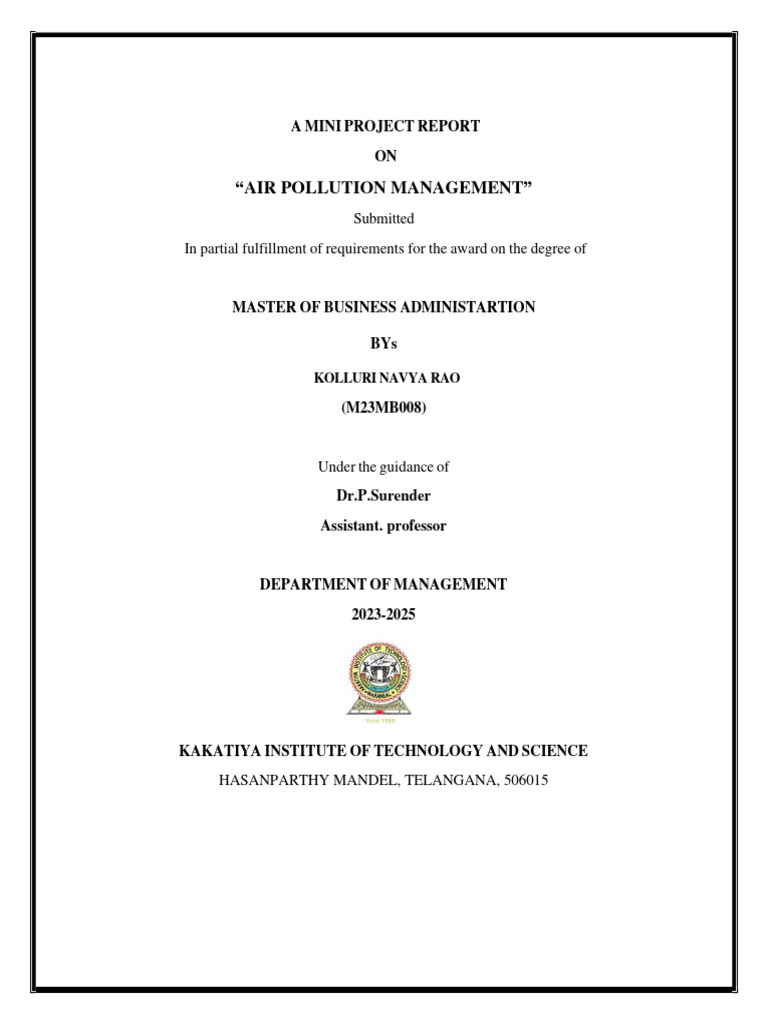 Air Pollution Report | PDF | Air Pollution | Greenhouse Gas