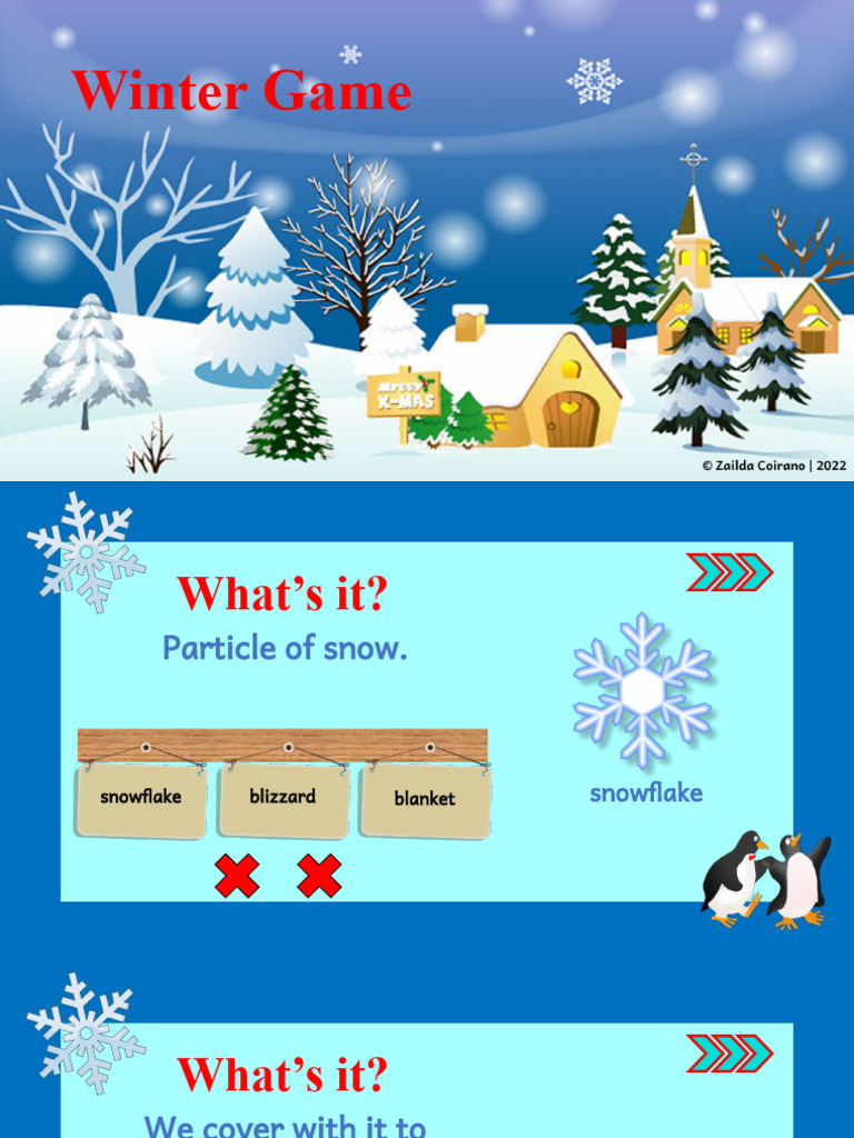 Winter Game Quiz Fun Activities Games Games 145876 | PDF
