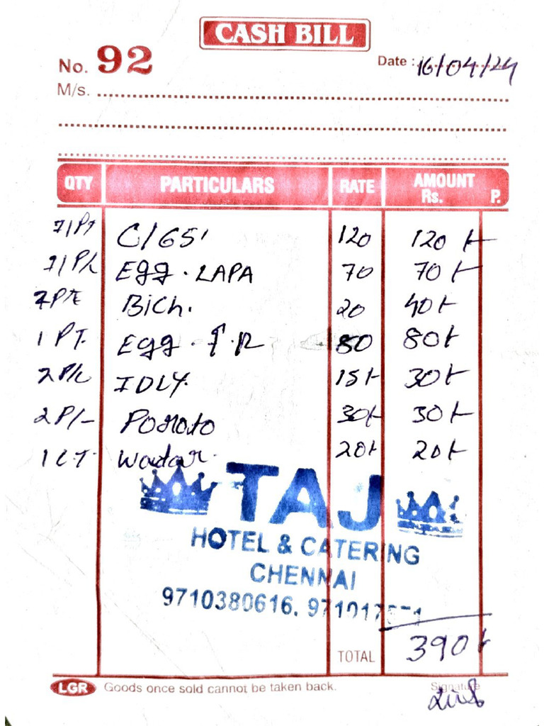 Food Bill Consolidated-1 | PDF