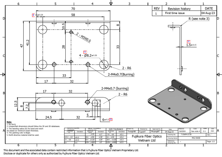 7-DWM-0739 MG2 Base | PDF | Engineering Tolerance