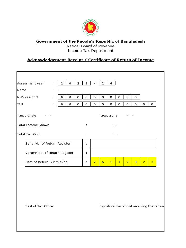 Income Tax Return 2023 24 Excluding 163 Businesspartnership | PDF ...