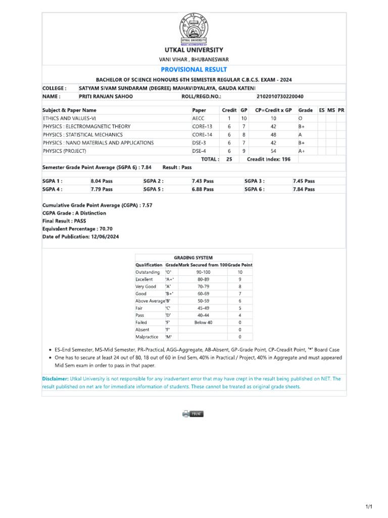 My Result | PDF