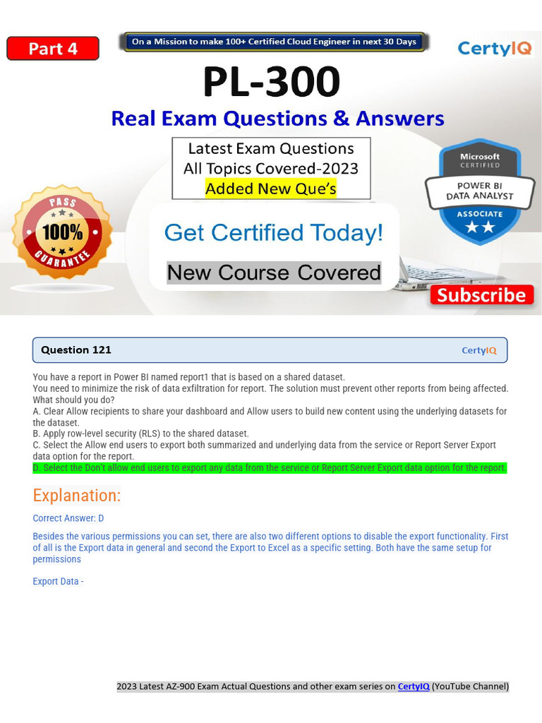 PL-300 UpdatedExam Dumps - Part 4 - 2023 - Mandotory | PDF | Databases ...