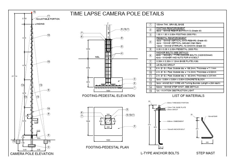 Time Lapse Camera Pole | PDF | Materials | Civil Engineering