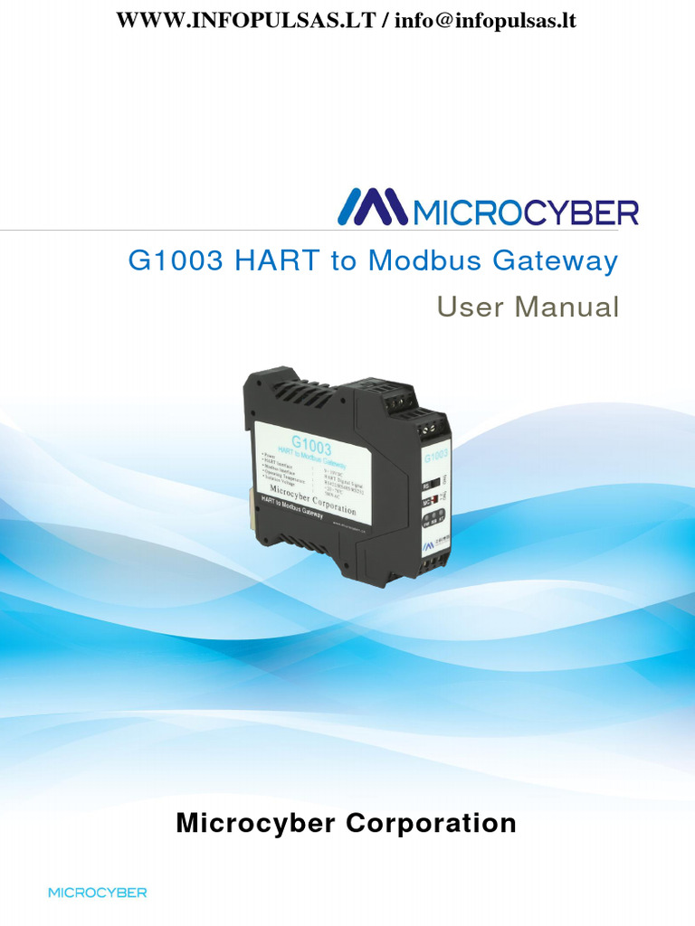 G1003 HART to Modbus Gateway Manual | PDF | Gateway (Telecommunications ...