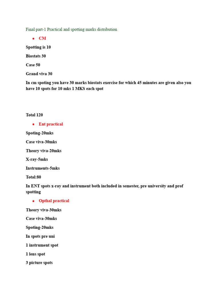 Practical Marks Distribution Overview | PDF | Science & Mathematics ...