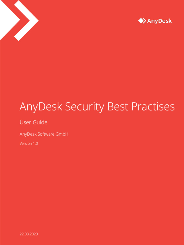 AnyDesk Security Best Practises | PDF | Password | Cyberspace