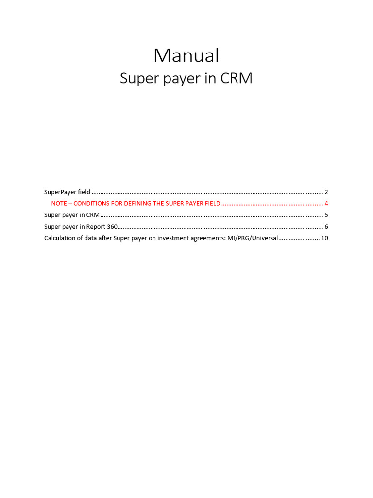 12g CRM Manual - Super Payer | PDF | Customer Relationship Management | Software