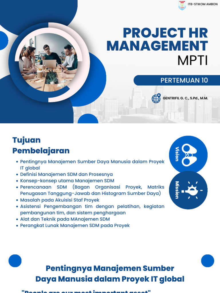 MPTI - 10 PROJECT HR MANAGEMENT - Compressed | PDF