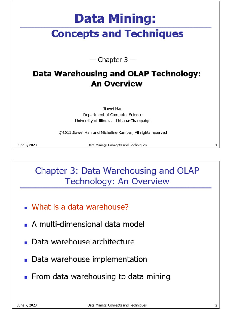 03-Data Warehousing and OLAP Technology | PDF | Data Warehouse | Databases