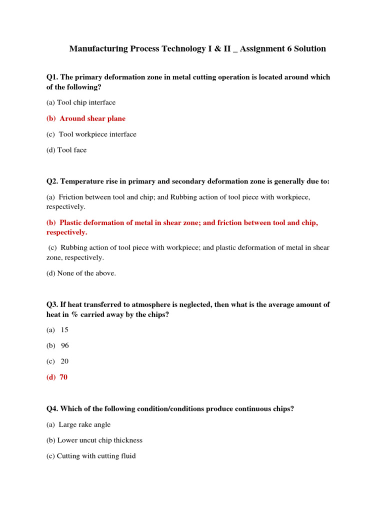 Assignmnent No. 6 Solution | PDF