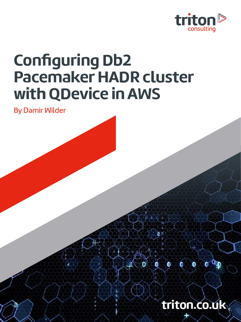 Configuring Db2 Pacemaker HADR Cluster QDevice AWS Final | PDF | Computer Cluster | Ibm Db2