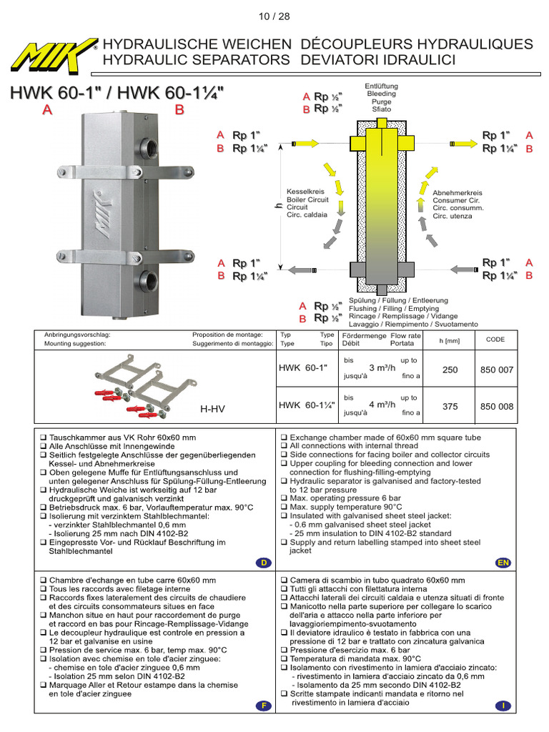 Separator Hidraulic HWK | PDF