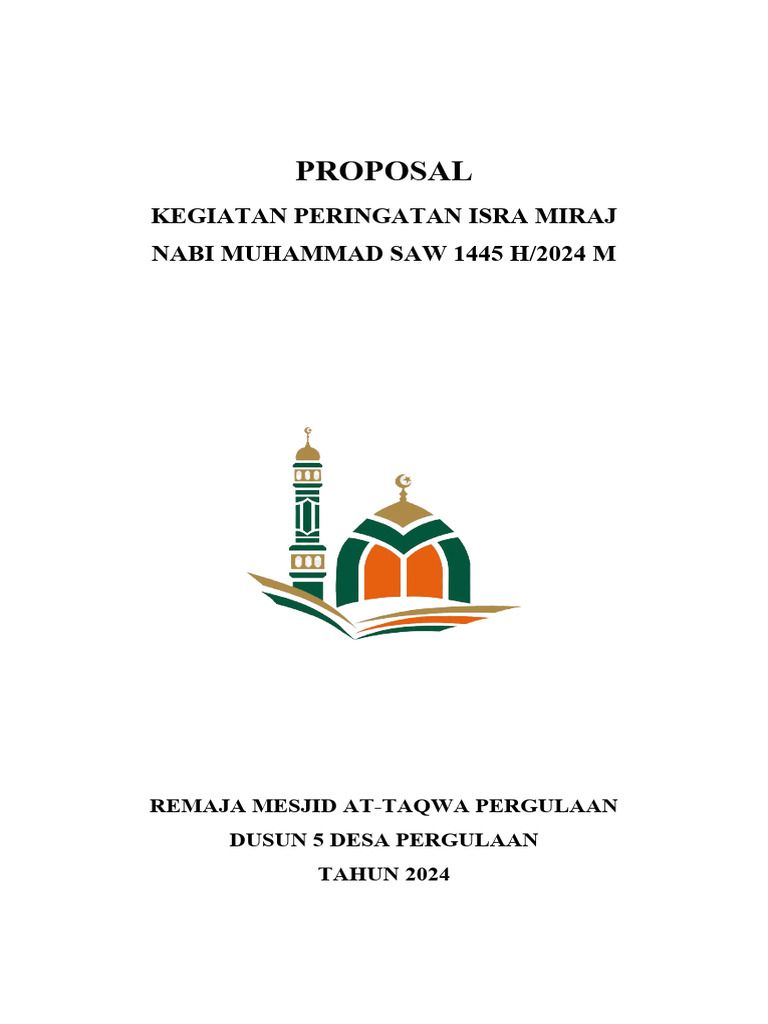 Proposal Isra Miraj | PDF