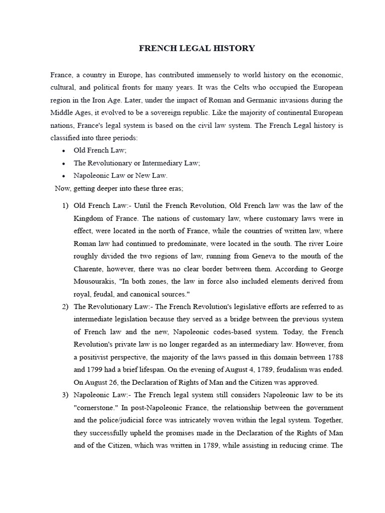 French Legal System | PDF | Crimes | Crime & Violence