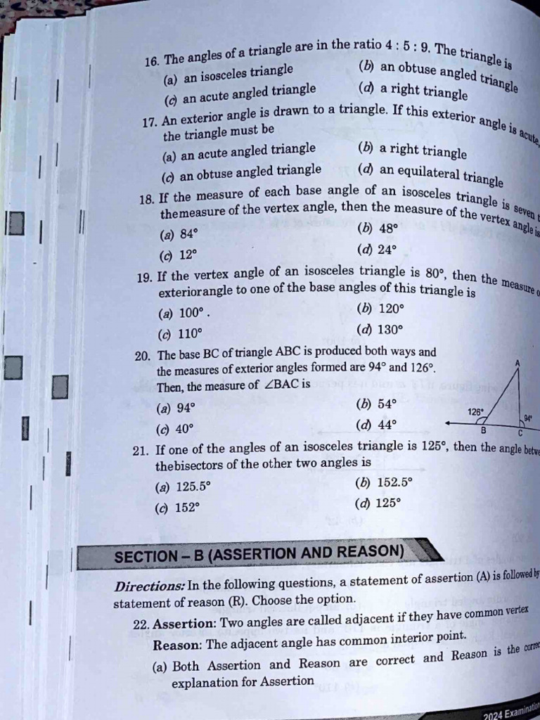 Maths ch6 A&R | Download Free PDF | Triangle | Elementary Mathematics