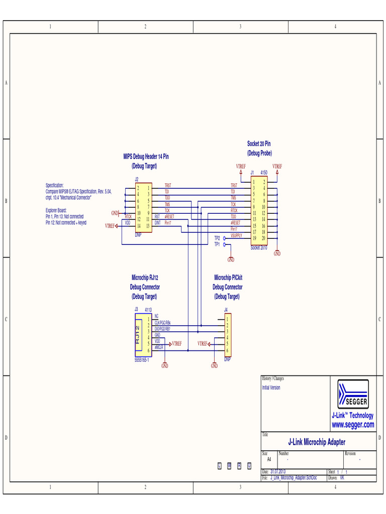 J Link Microchip Adapter Schematic-3 | PDF | Manufactured Goods ...