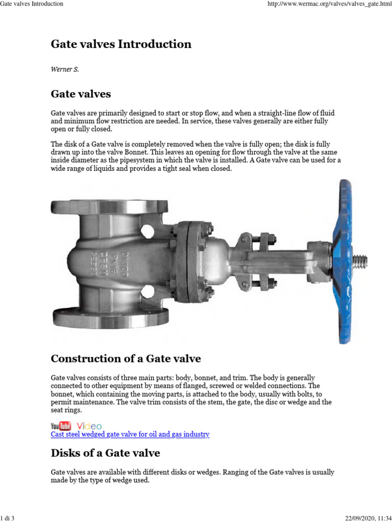 Gate valves | PDF | Valve | Mechanical Engineering
