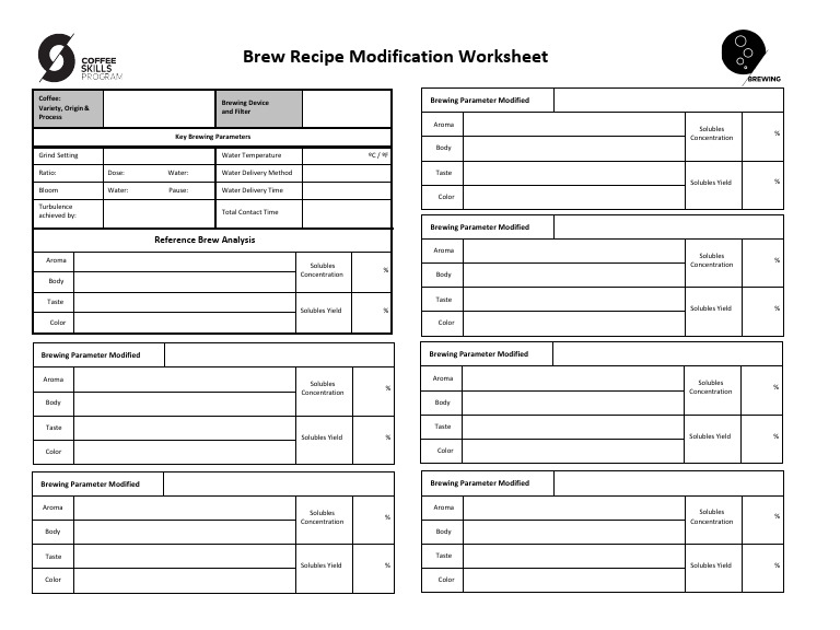 Brewing_Intermediate_Recipe_Modification_Worksheet_USLetter | PDF ...