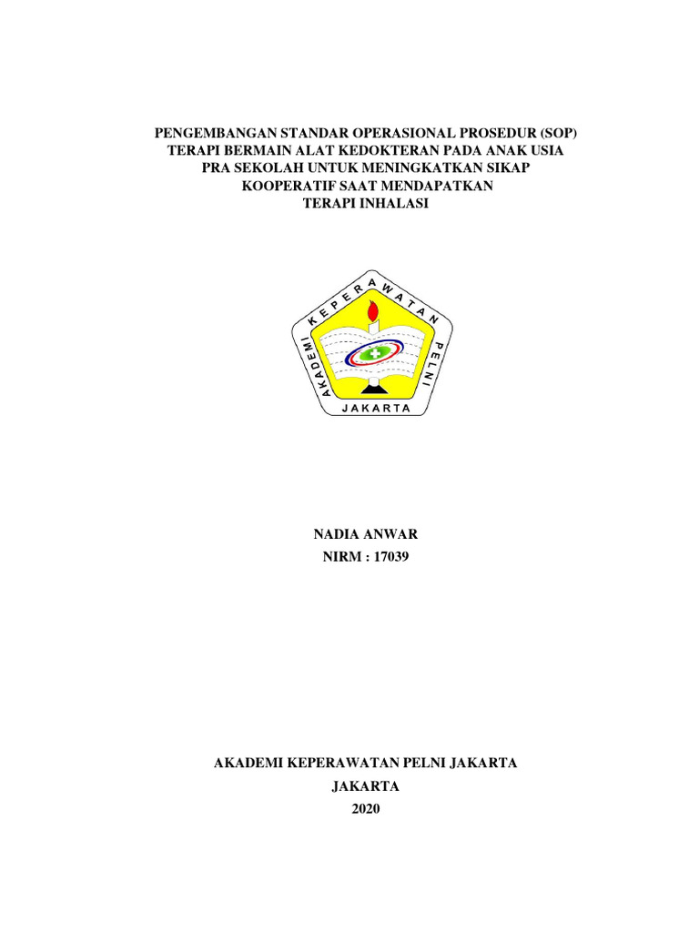 SOP Terapi Bermain untuk Anak Pra Sekolah | PDF