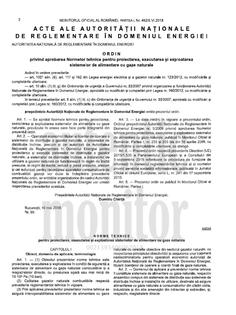 Ordinul ANRE Nr. 89 | PDF