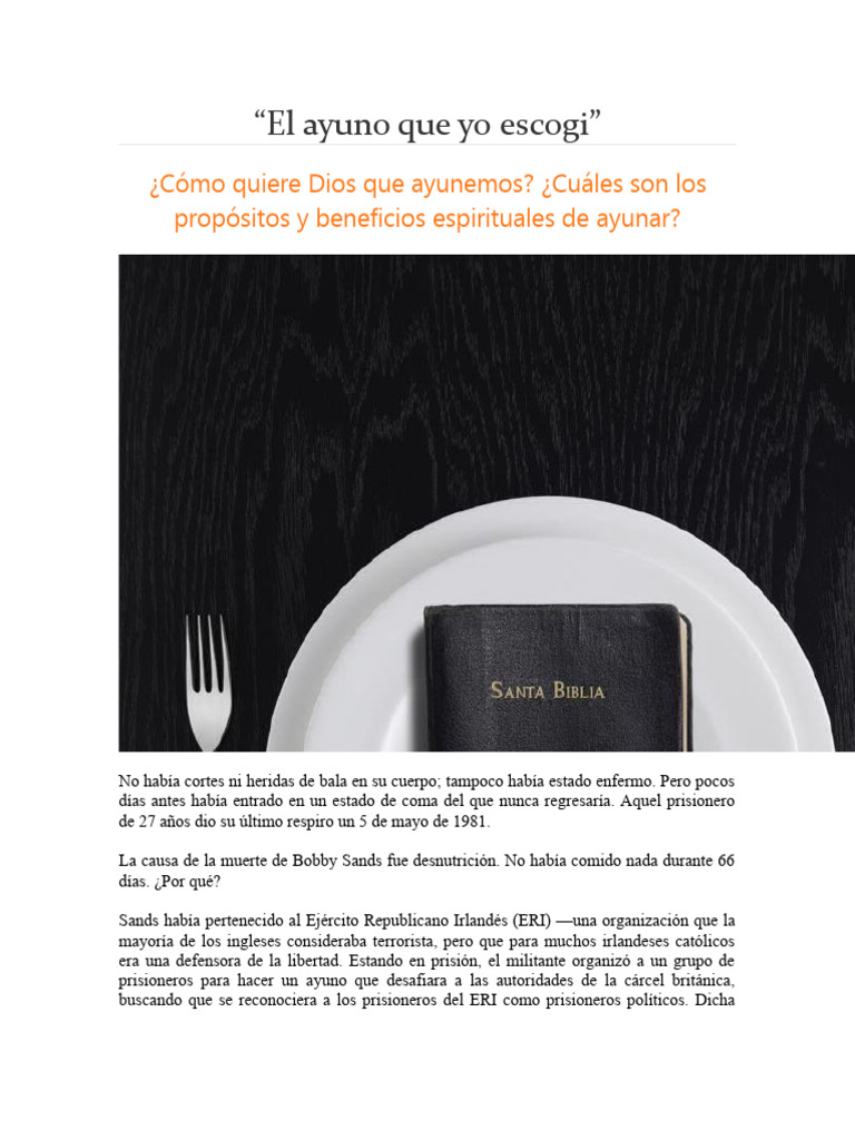 El Ayuno Que Yo Escogi | PDF | Jesús | Samaritanos