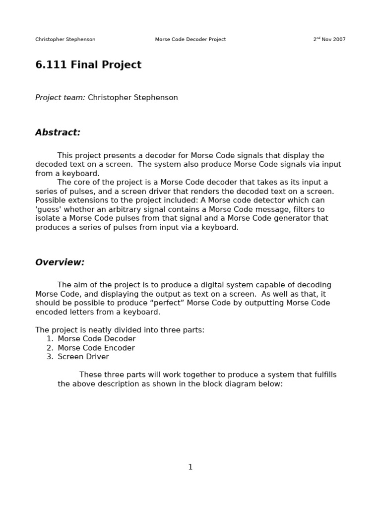 Csteph Project Final Report | PDF | Data Compression | Pointer (Computer Programming)