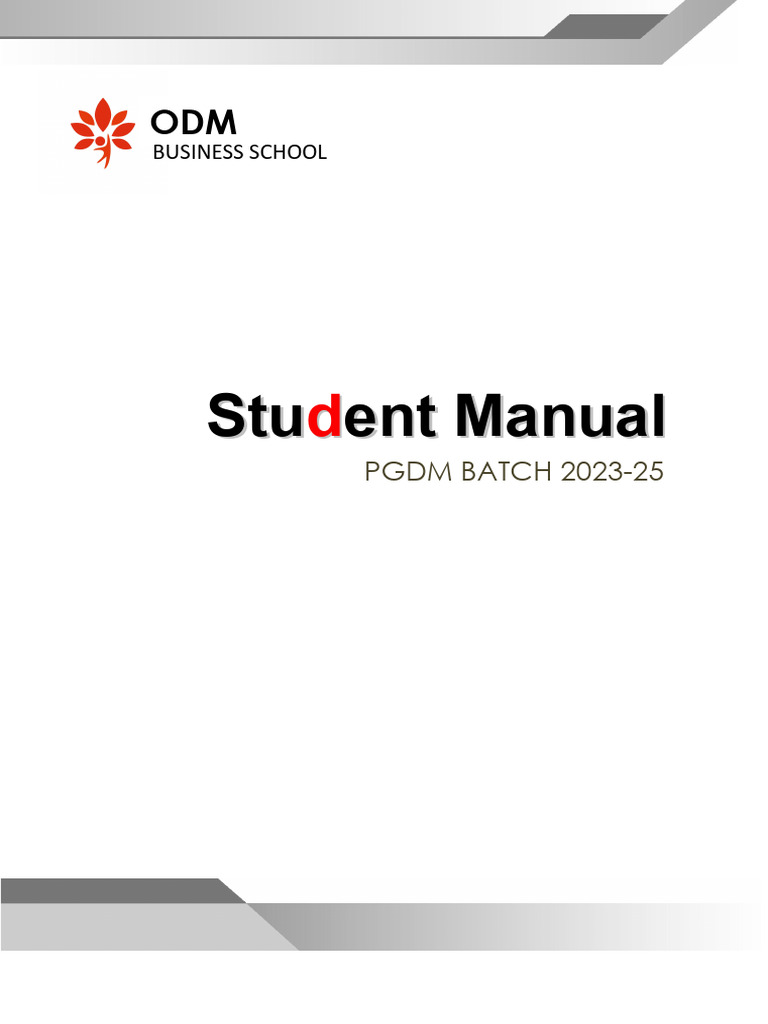 College Manual | PDF | Master Of Business Administration | Academic Term
