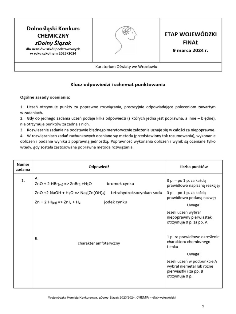 2023-FINAŁOWY CHEMICZNY-klucz | PDF