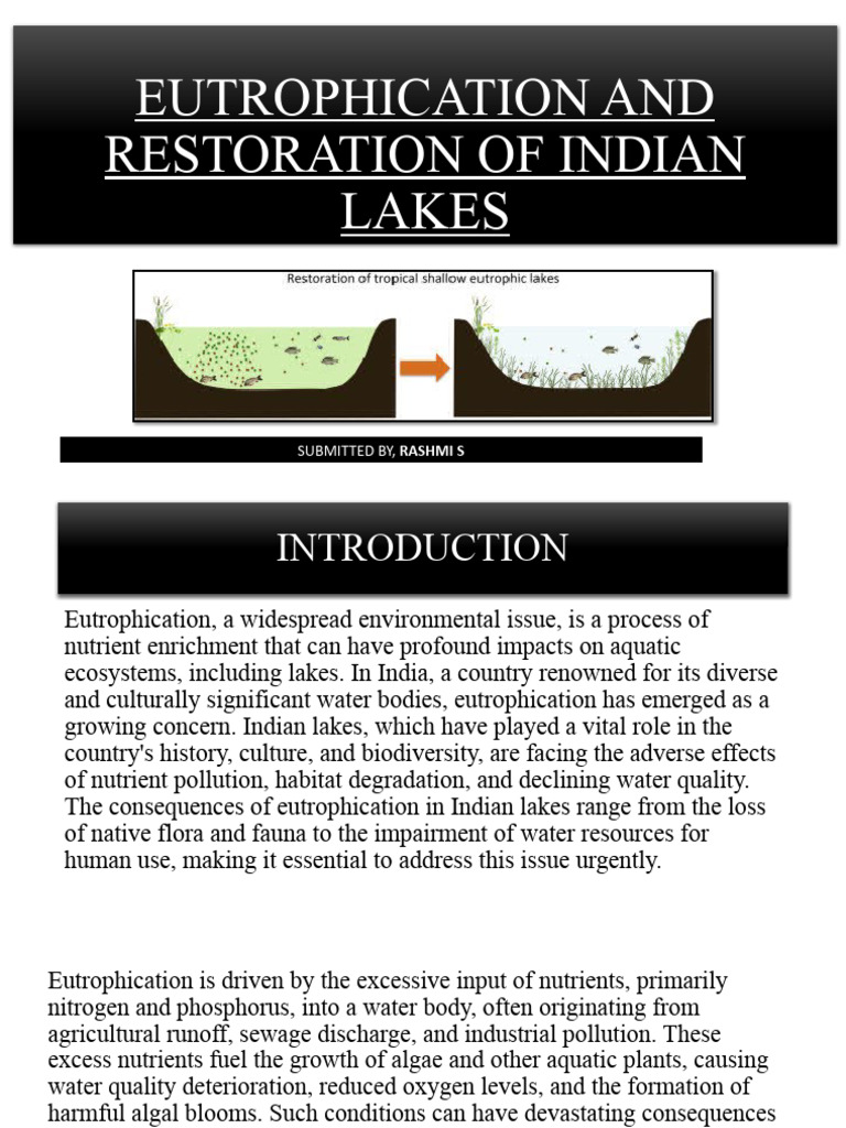 Eutrophication and Restoration of Indian Lakes | PDF | Eutrophication | Water Pollution