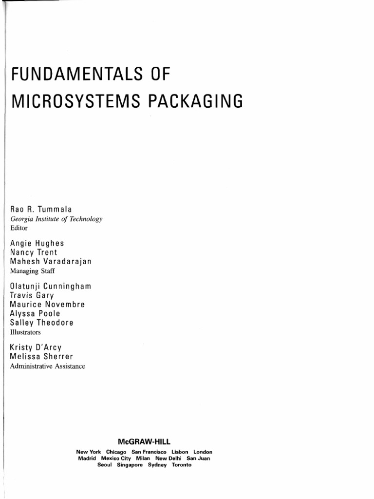 Fundamentals of Microsystems Packaging: Rao R. Tummala | PDF ...