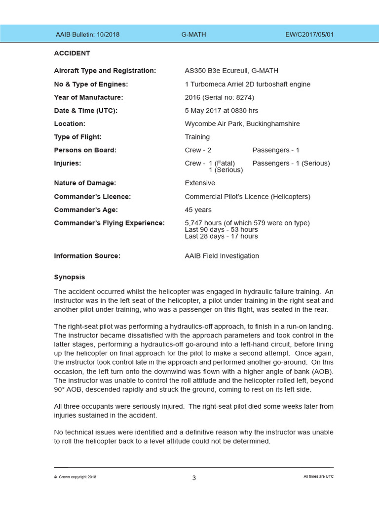 AS350 B3e Ecureuil G-MATH | PDF | Helicopter | Aviation